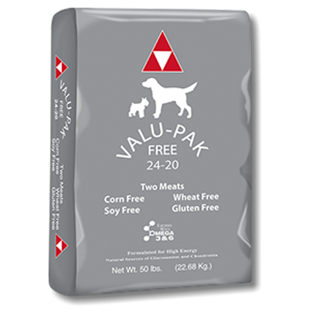 Valu-Pak Free 24-20 Dry Dog Food - Arcola Feed